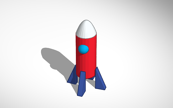 3D design roket - Tinkercad