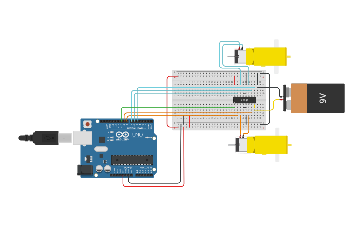 Circuit design CONTROL MOTORES 01 - Tinkercad