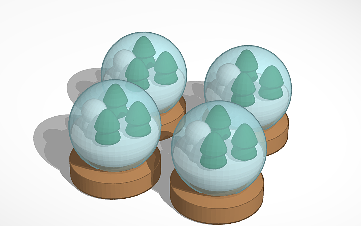 3D design Snow Globes - Tinkercad