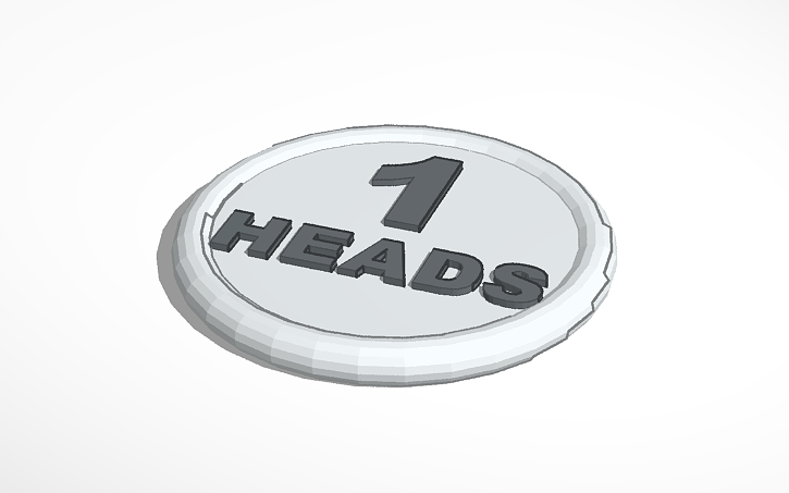 3D design Two Sided Dice - "Dualty" - Tinkercad