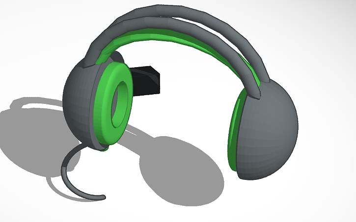 3D design Gaming headset - Tinkercad