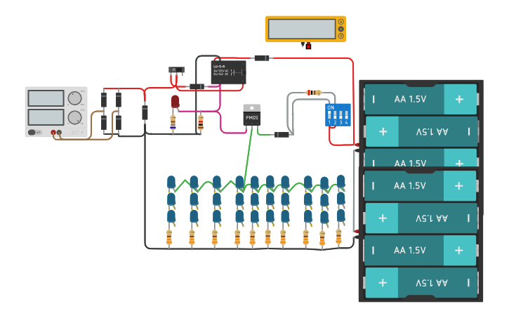 Circuit design Automatic Emergency LED - Tinkercad