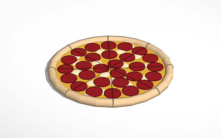 3D design PEPPERONI PIZZA - Tinkercad