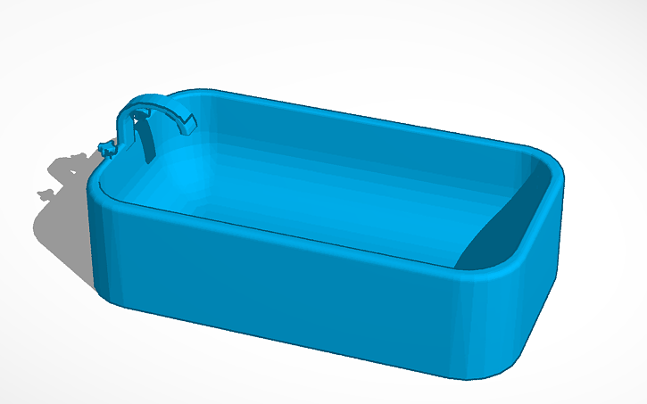 3D design bath part for modern house - Tinkercad