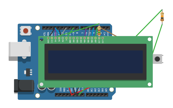 Circuit design DINO GAME - Tinkercad
