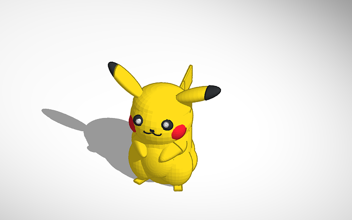 3D design Pikachu - Tinkercad