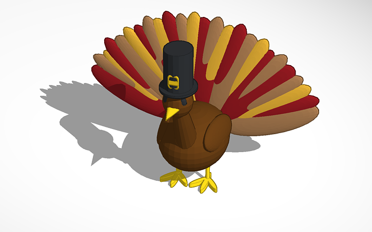 3D design AWESOME TURKEY #thanksgiving by javasmithhome - Tinkercad
