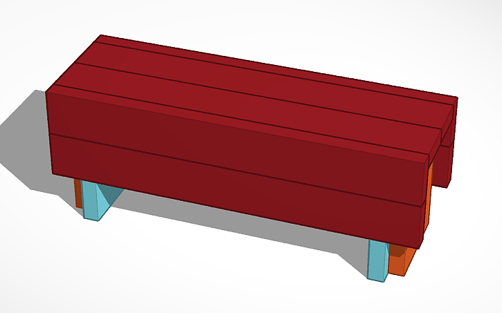 3D design Picnic bench | Tinkercad