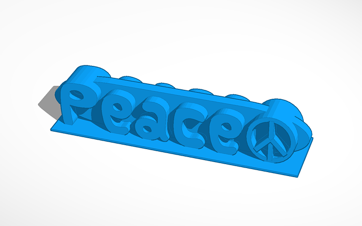 3D design PEACE | Tinkercad