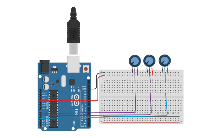Circuit design Bar Graph - Tinkercad