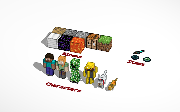 3D design Minecraft blocks / others - Tinkercad