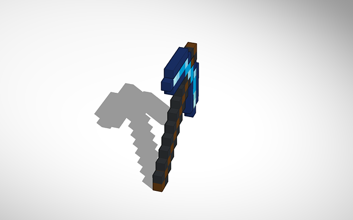 3D design Diamond Pickaxe Minecraft | Tinkercad