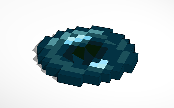 3D design MINECRAFT ENDER PEARL - Tinkercad