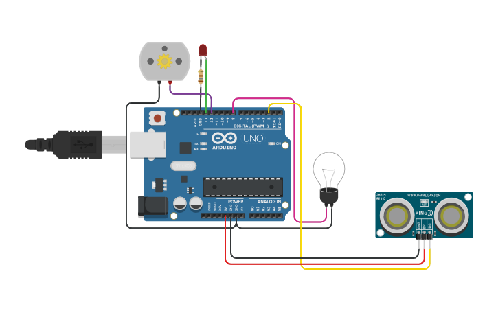 Circuit design Airbag System | Tinkercad