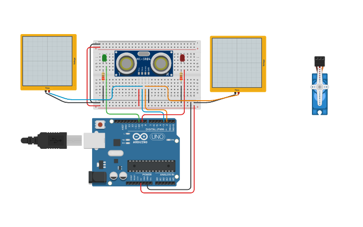 Circuit design Ultrasonic distance - Timer 2 (working) | Tinkercad