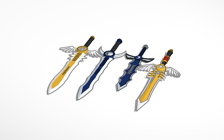 3D design Copy of Sunrise & Twilight - Fantasy weapons | Tinkercad