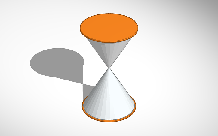 3D design Hourglass... i wish this was see through... - Tinkercad