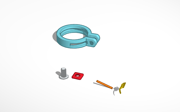3D design Copy of Hose Clamp - Tinkercad