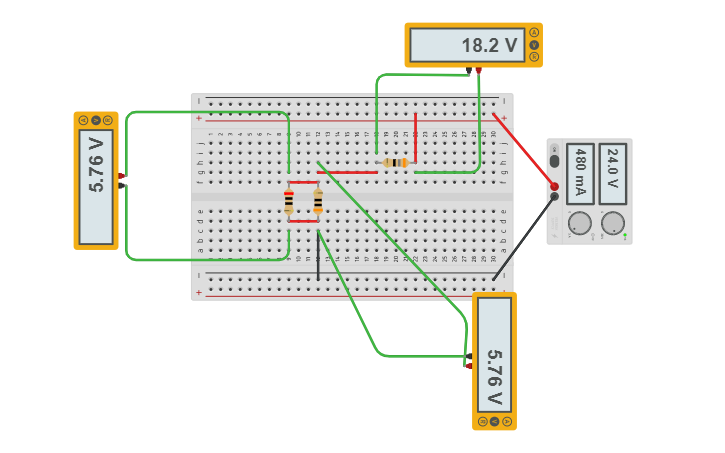 Circuit Design Series Parallel Resistors Tinkercad