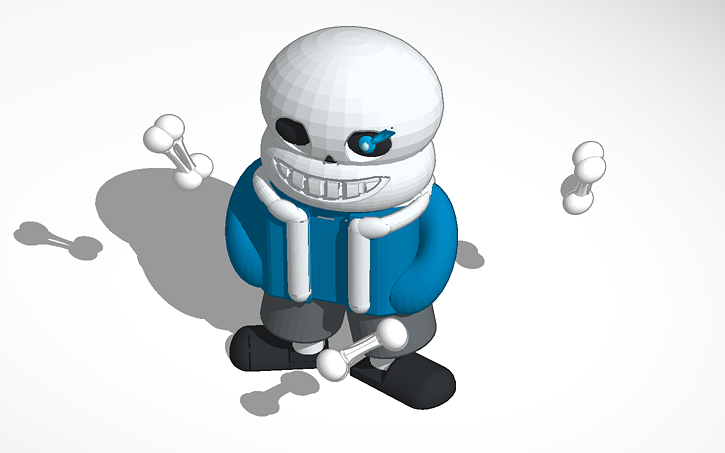 3D design sans from undertale - Tinkercad