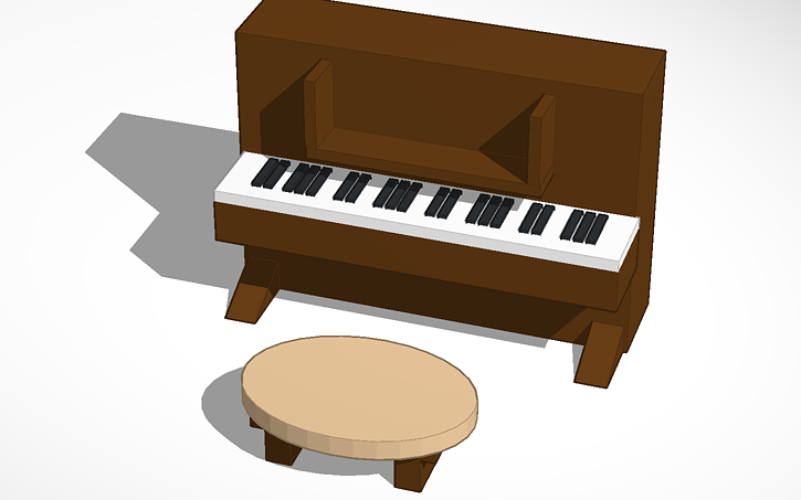 3D design Piyano-Nisa ALAMEŞE - Tinkercad