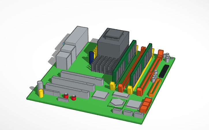 3D design Motherboard - Tinkercad