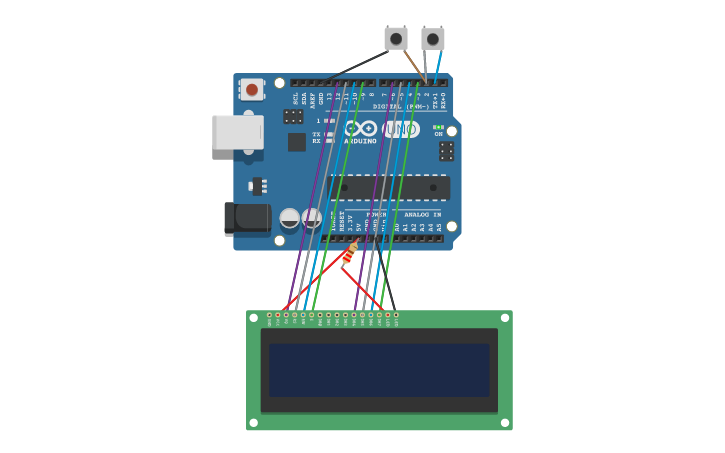 Circuit design maket Arduino Game | Tinkercad