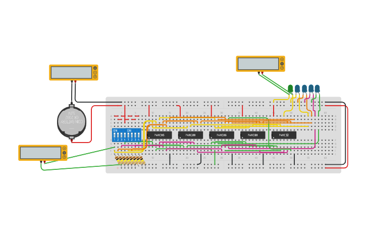 Circuit design Sumador de 4 Bits: Yeison Gaona | Tinkercad Circuit design Sumador de 4 Bits: Yeison Gaona | Tinkercad
