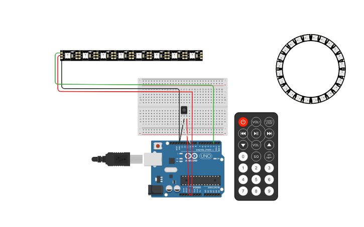Circuit design IR Sensor - Tinkercad