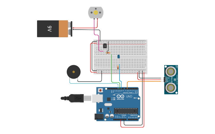 Circuit design Mechatronics Project - Tinkercad