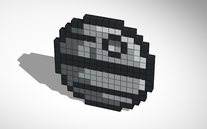 3D design Death Star Pixel Art | Tinkercad