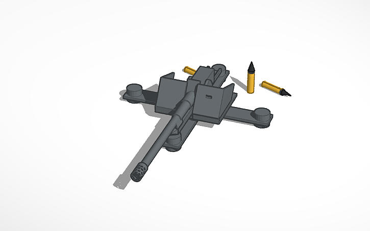 3D design (UTS)heavy anti tank gun - Tinkercad