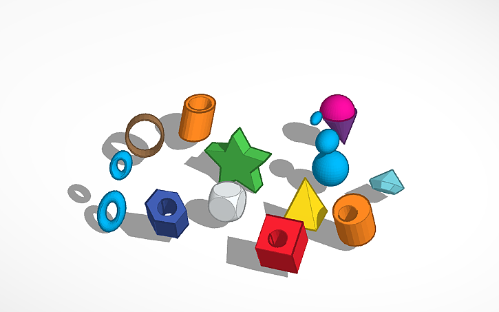 3d Design Geometric Shapes Tinkercad