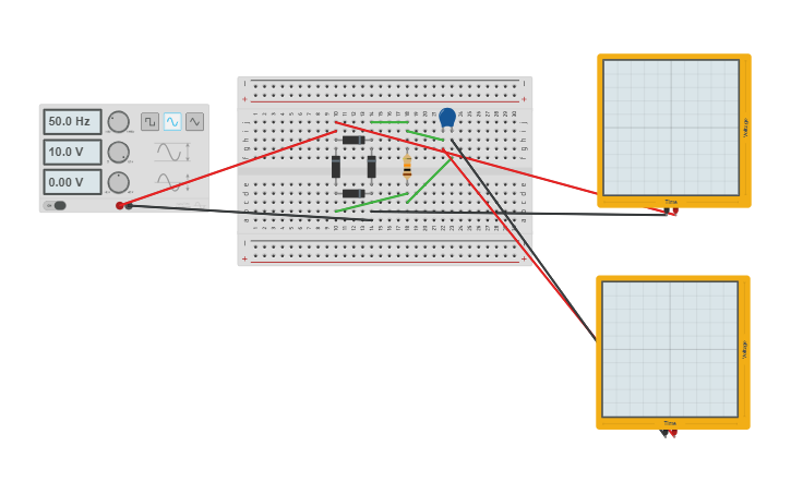 Circuit Design Full Wave Rectifier With Capacitor Tinkercad