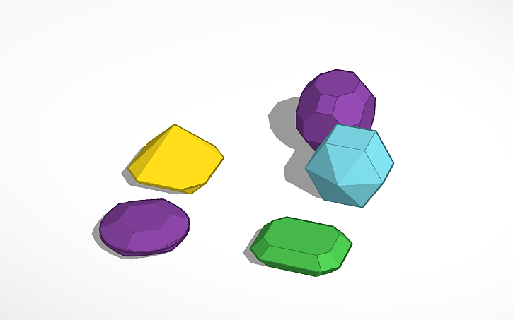 3D design Gem Charms - Tinkercad