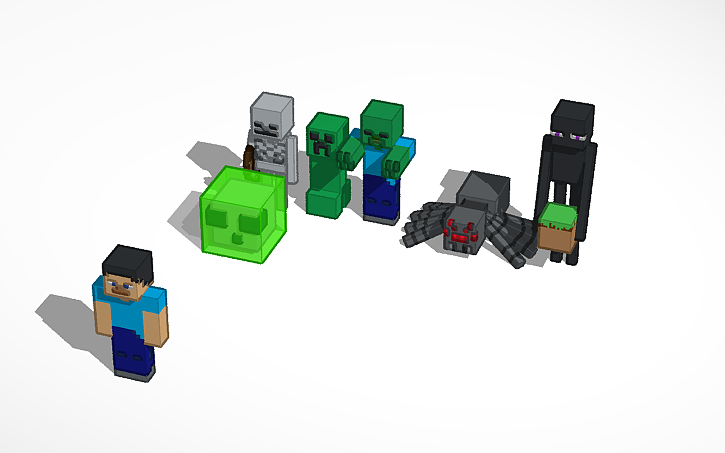3D design minecraft mobs - Tinkercad