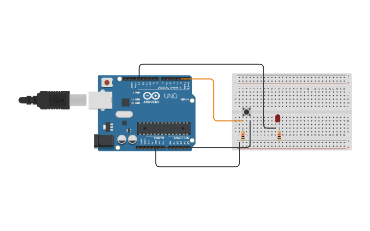 Circuit Design Arduino Push Button Tinkercad