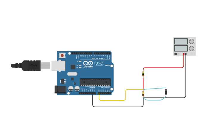 Circuit Design Simple Voltmeter Only Using Two Resistors Tinkercad
