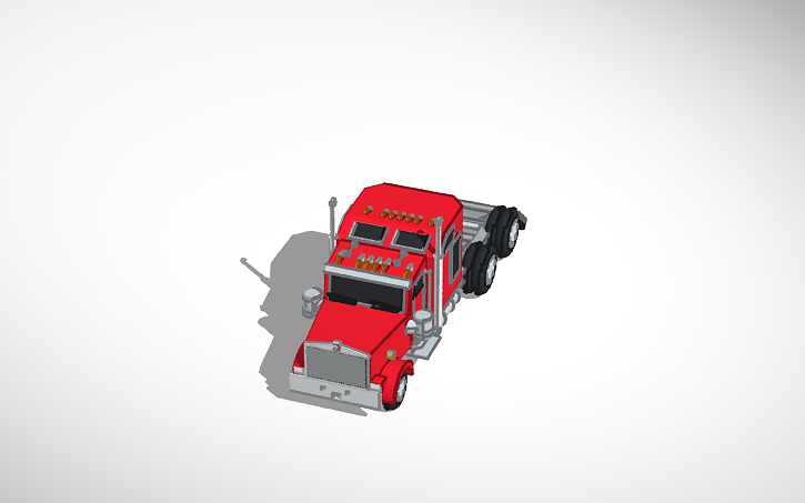 3D design Semi truck - Tinkercad