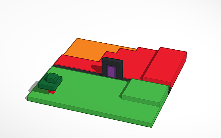 3D design minecraft nether and overworld - Tinkercad