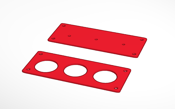 3d Design Arcade 3 Button Panel Tinkercad