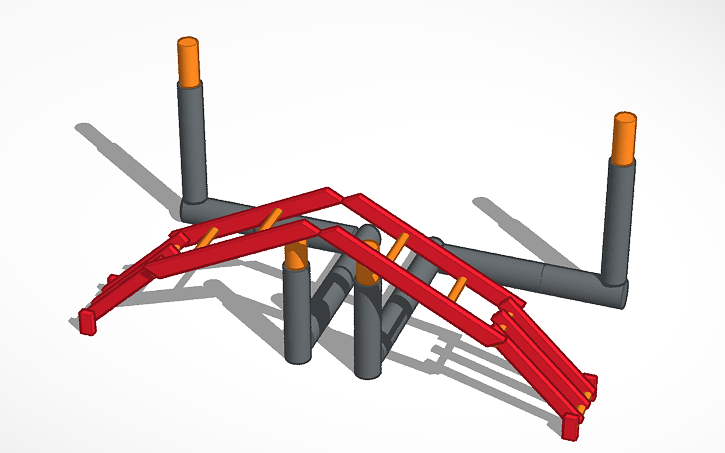 3D design Bascule Bridge Frame Model w/ Syringes - Tinkercad