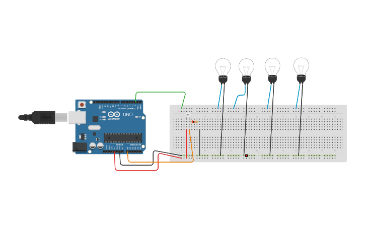 Circuit design Smart Street lights - Tinkercad