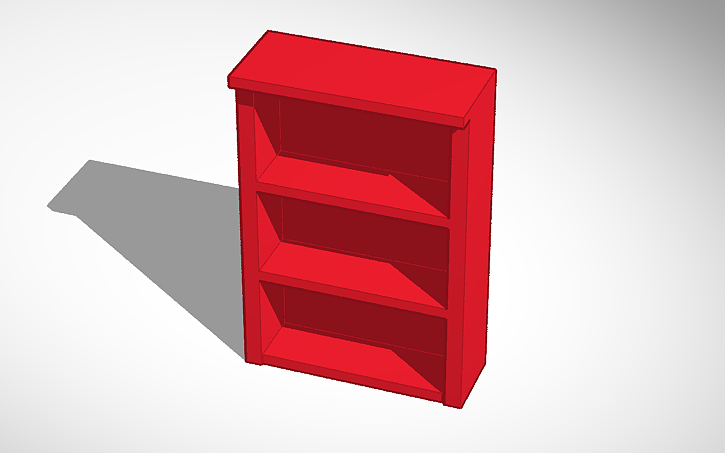 3d Design Standard Bookshelf Tinkercad