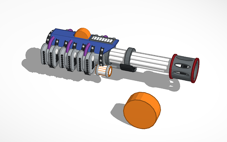 3D design Warlord Gatling Cannon - Tinkercad
