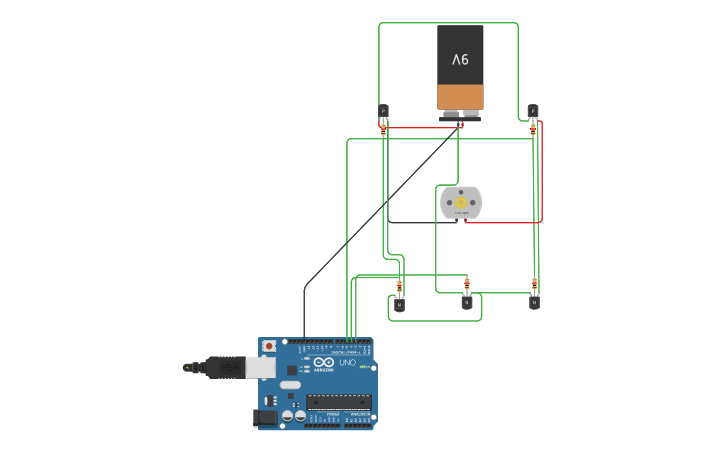 Circuit Design H Bridge Tinkercad