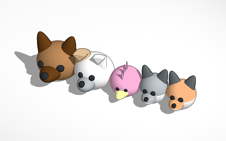 3D design ANIMALS - Tinkercad