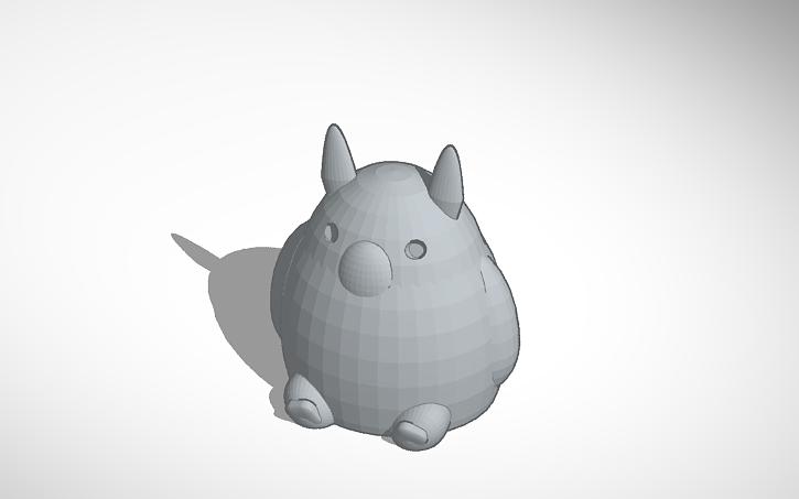 3D design Tinkercad Totoro - Tinkercad