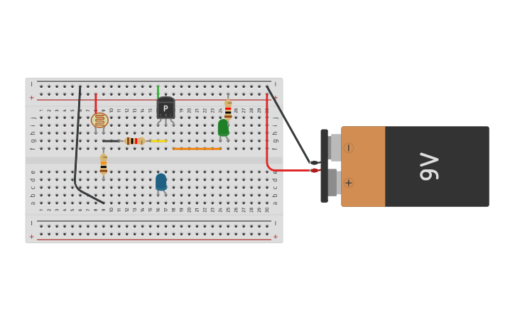 Circuit design Sensor LDR NPN - Tinkercad