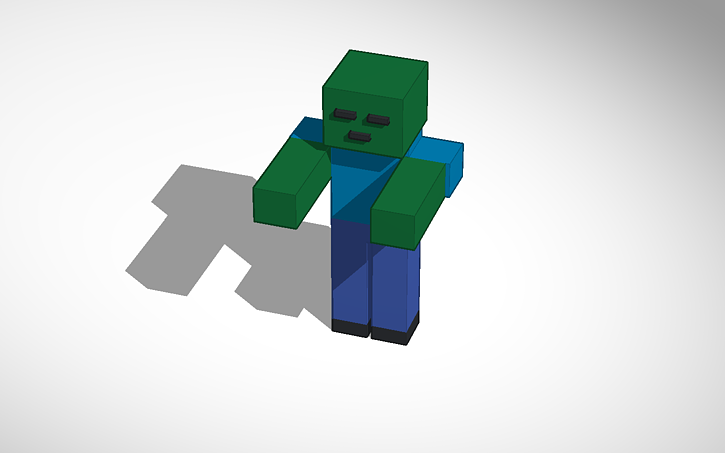 3D design minecraft zombie | Tinkercad